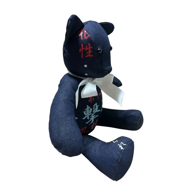 TOKKOU Teddy Bear Recycled Denim Hissatsu - Blue