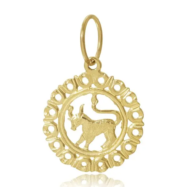 Maya Brenner Designs Zodiac Pendant Taurus - Gold