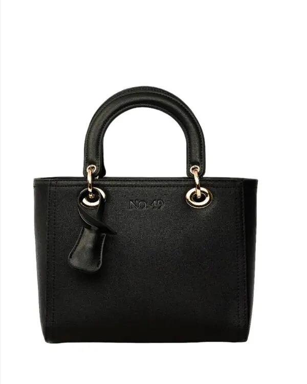NO.49 HANDBAGS Chancy Satchel & Shoulder Bag - Black