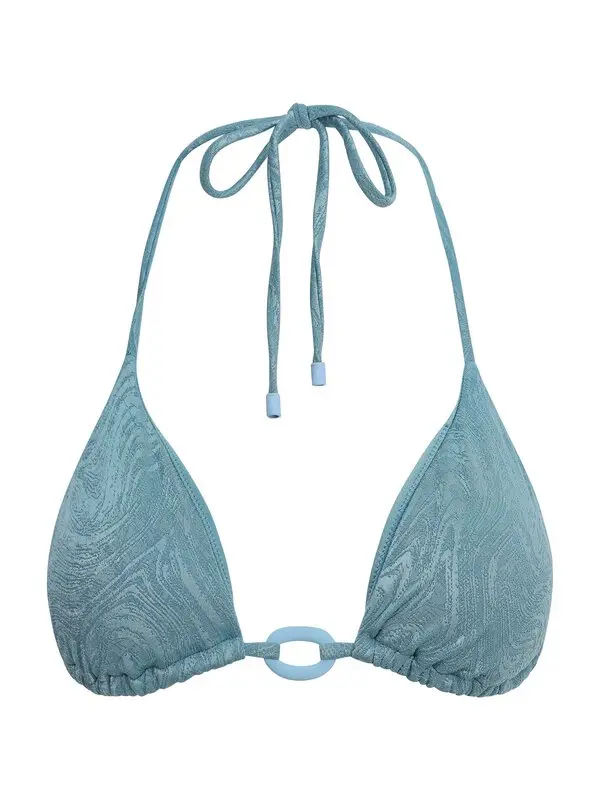 BAÍAH Halo Bikini Top Teal Cloud