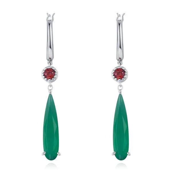 AZURA JEWELRY NEW YORK Howl’s Moving Castle Earrings White Gold Vermeil - Silver