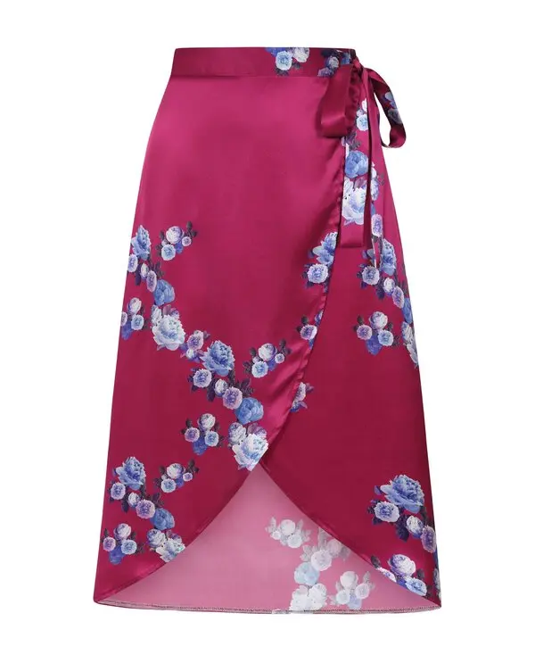 SOPHIE CAMERON DAVIES Peony Silk Wrap Skirt - Pink