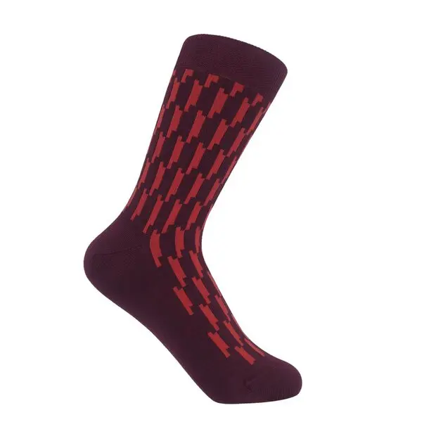 PEPER HAROW - MADE IN ENGLAND Scooby ’s Socks – Maroon - Red