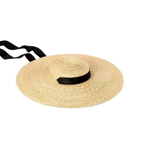 CHANEL JOAN ELKAYAM Handmade Straw Hat - Black