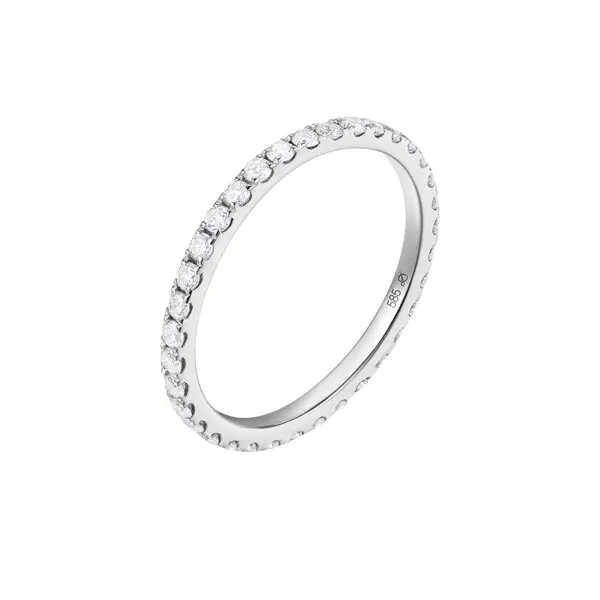DYAMKA Paved Alliance Ring White Gold - Silver