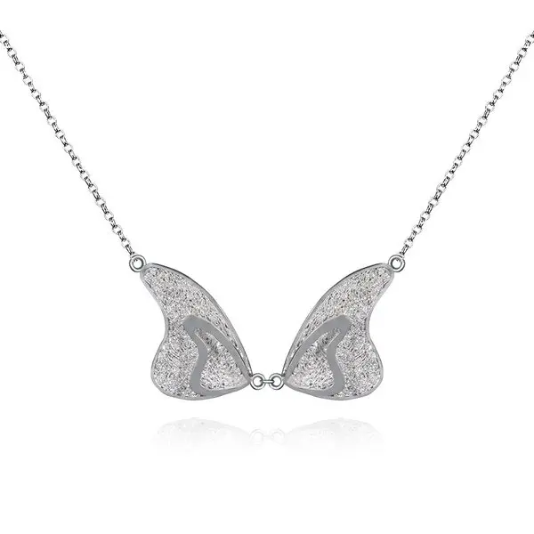 FAR EAST JEWELRY Handcrafted Love Butterfly Necklace - Silver