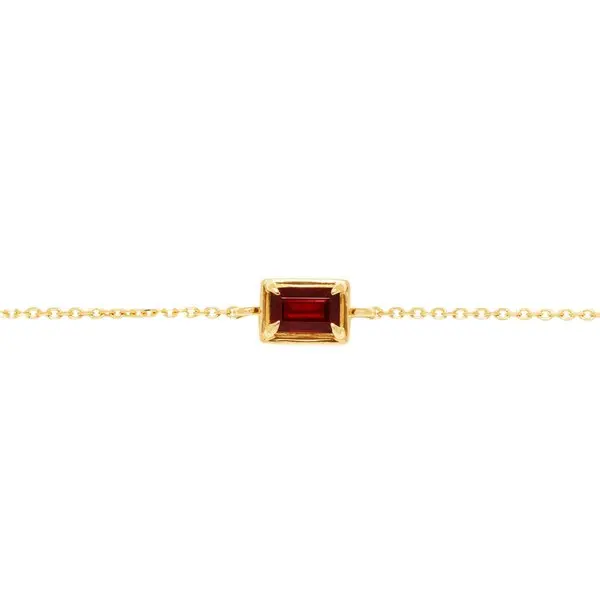 BELINDA JEWELZ Garnet Birthstone Bolo Bracelet - Red