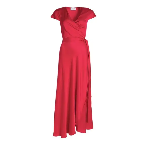ROSES ARE RED Doris Wrapdress In Fuchsia - Pink