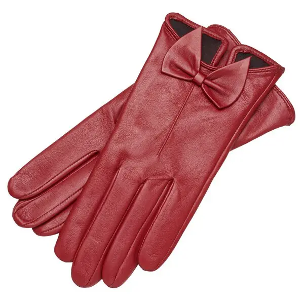 1861 GLOVE MANUFACTORY Avellino Leather Gloves In Rosso Nappa Leather - Red