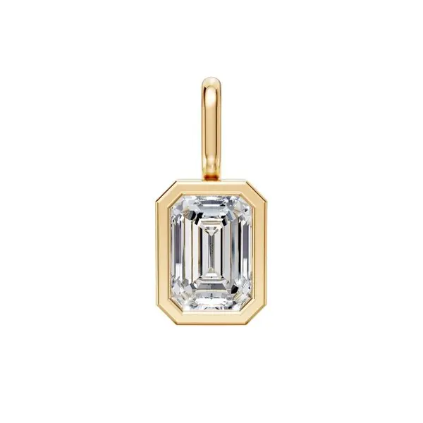Öugie The Emerald Cut Diamond Bezel Pendant - Gold