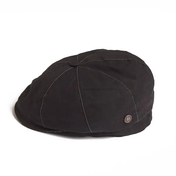 DASMARCA HATS Josh Italian Waterproof Newsboy Bakerboy Cap - Black