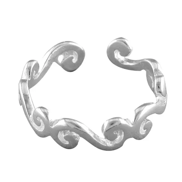 KAIZARIN Swirl Design Sterling Toe Ring