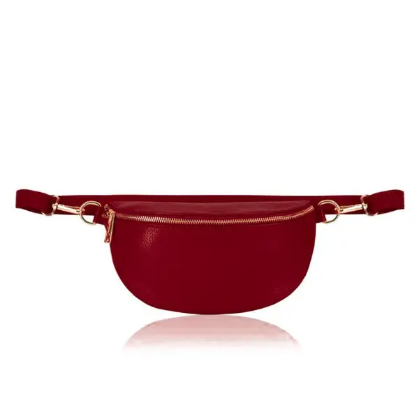 BETSY & FLOSS Zadar Crossbody Waist Bag In Burgundy - Red
