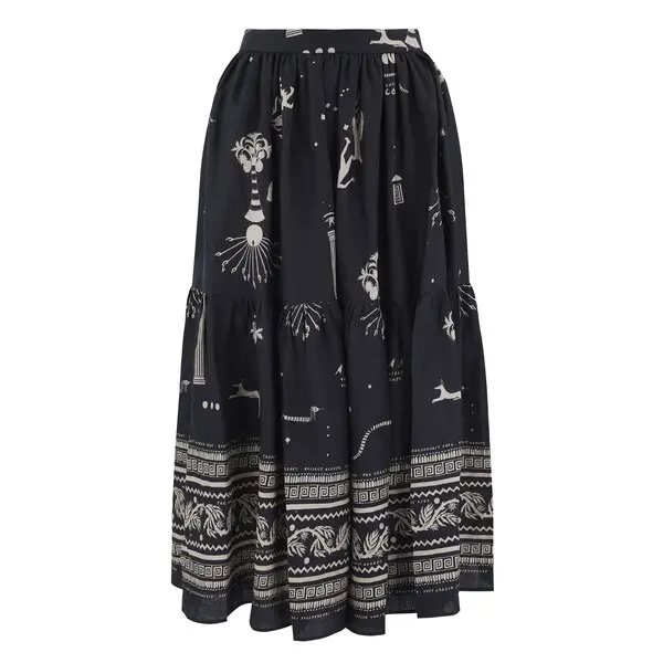 KLEMENTS Eidothea Skirt In Ancient Hearts - Black