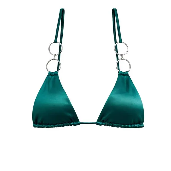 IVY SWIMWEAR Amborella In Teal Bikini Top - Blue