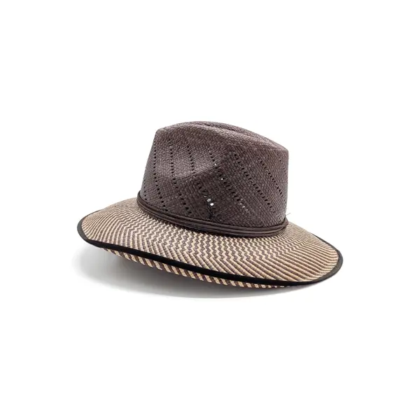DORIA 1905 Western Drop Panama Brisa Hat - Black