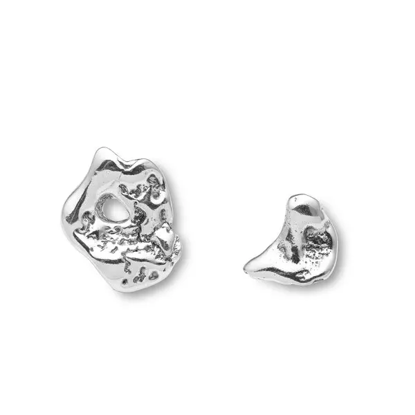 EVA REMENYI Talisman Small Moon Earrings - Silver