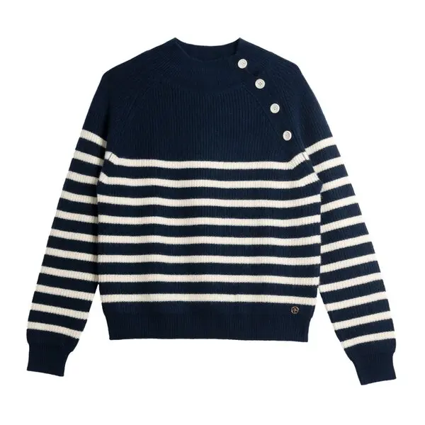 BEL CASHMERE James Cashmere Sweater Navy - Blue