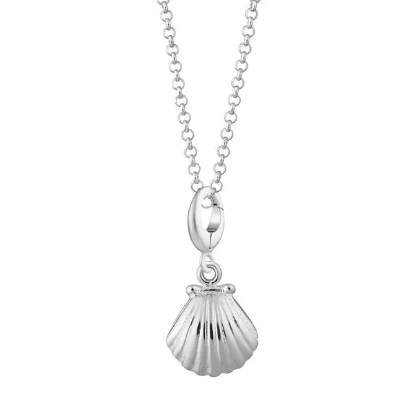 LILY CHARMED Sterling Clam Shell Charm Necklace - Silver