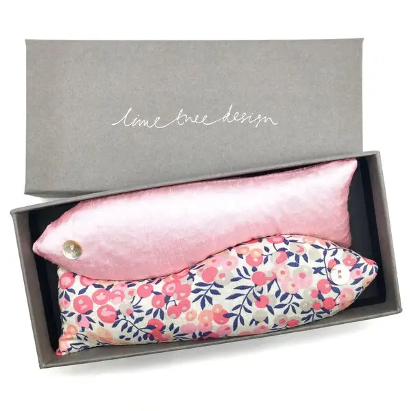 LIME TREE DESIGN Ballet Shoes Box Of Two Lavender Fish Drawer Scenters, Handmade With Liberty Fabric - Purple