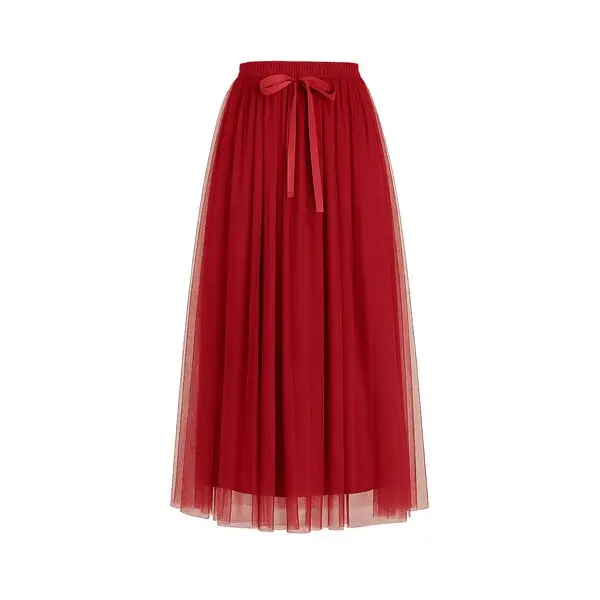 TANTRA SPAIN SL Tulle Skirt With Elastic Waistband - Red
