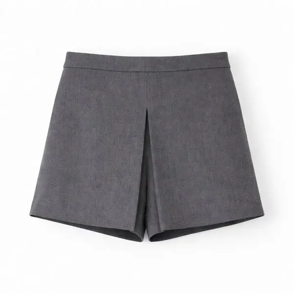 MUTE BY JL Front Pleat Skort - Grey
