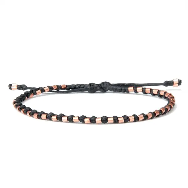 HARBOUR UK The Healer Copper Rope Bracelet - Black
