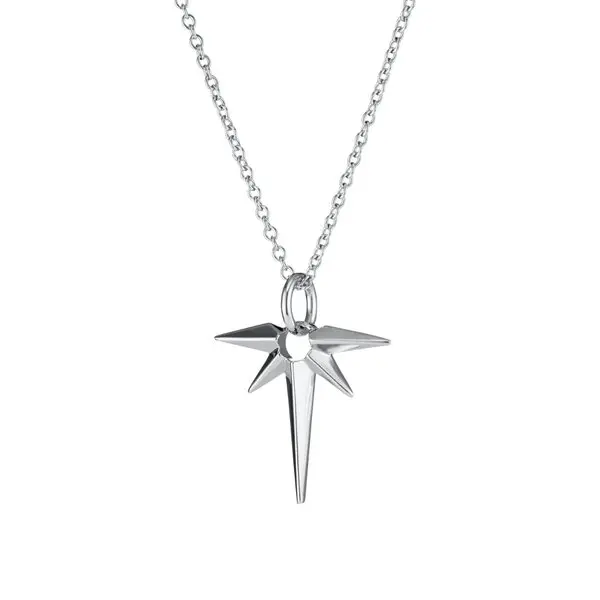SCREAM PRETTY Angel Star Necklace With Slider Clasp - Silver