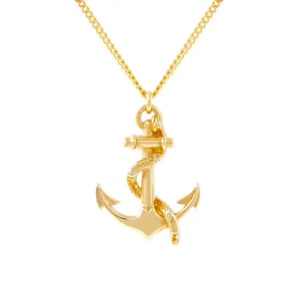 LEE RENEE Anchor Necklace - Gold