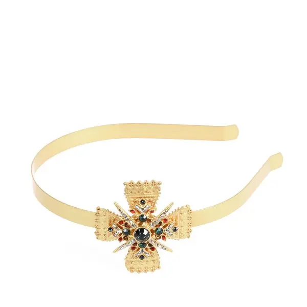 ADDICTED2 Frida Headband Plated With Crystal Cross - Gold