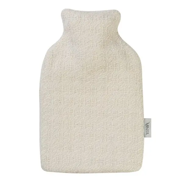 ARAMINTA CAMPBELL Fern Alpaca Hot Water Bottle - White