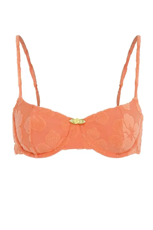 WILD LOVERS LONDON Coral Kiss Bikini Top - Orange