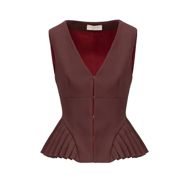 GEORGETTE Midnight Wine Corset - Brown