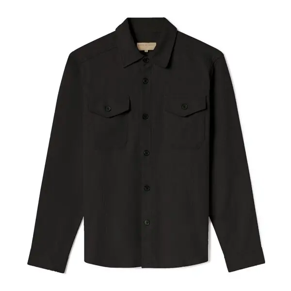WESTON JON BOUCHER Untucked Tailored Slim Fit Button-up Shirt Obsidian - Black
