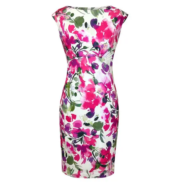ALIE STREET LONDON Petite Pippa Shift Dress In Fuchsia Florals - Pink