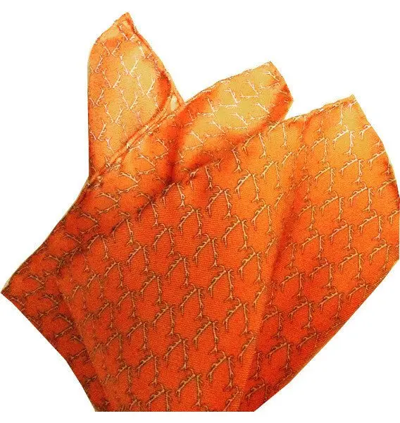 LAZYJACK PRESS Buckwild Pocket Square - Orange