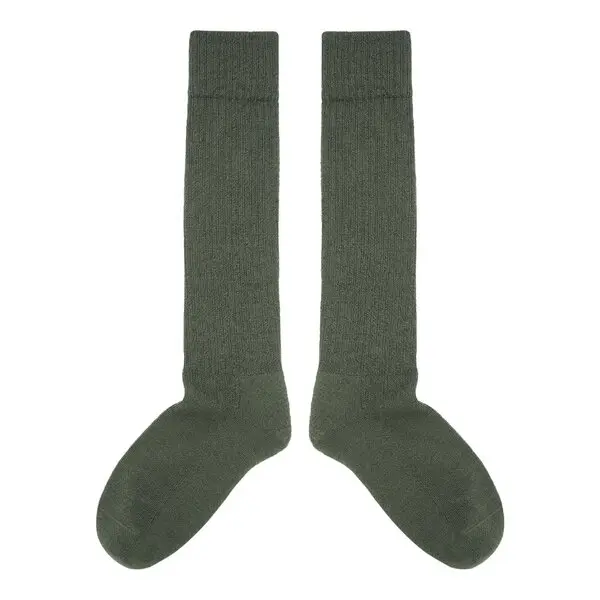 PEPER HAROW - MADE IN ENGLAND Wool Boot Socks Olive - Green