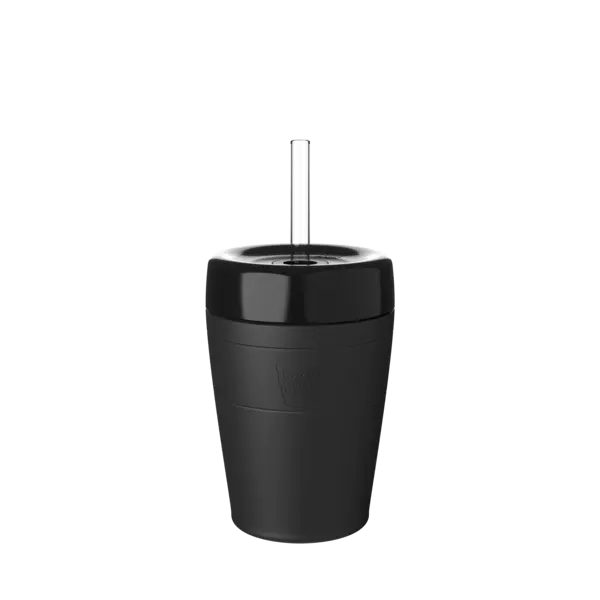 KEEPCUP Commuter Cold Cup With Straw Lid 12oz/340ml Stainless Steel Reusable Coffee Cup - Black