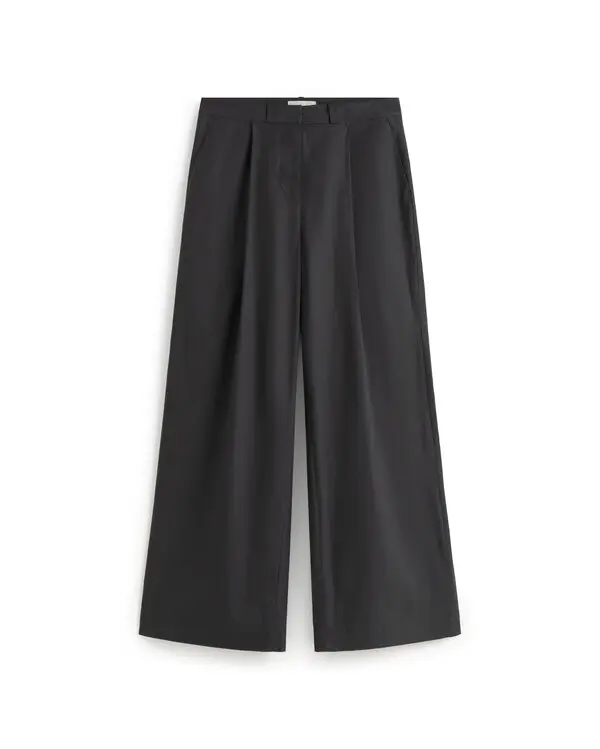 THINKING MU Wide Leg Patty Pants - Blue