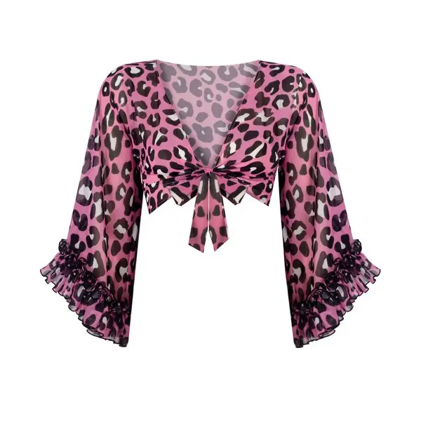 NUR KARAATA Violet Leo Top - Pink