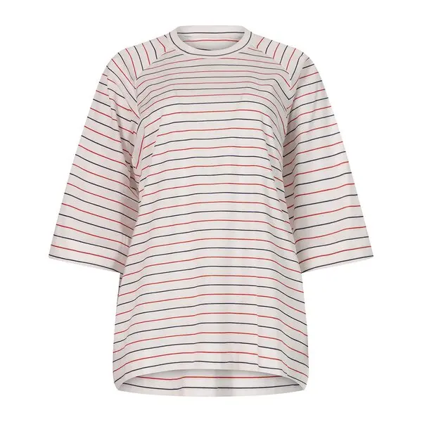 CLOTHES BY LOCKER ROOM Oversized Striped T-shirt - White