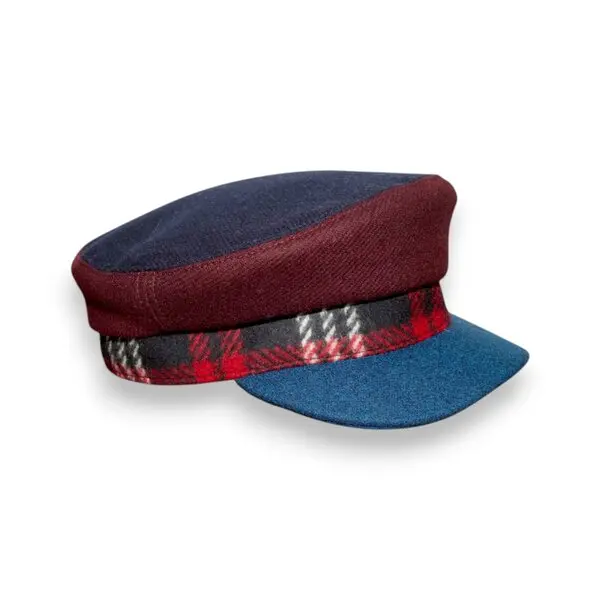 MISTER MILLER - MASTER HATTER Skipper's Drunk Sailor Hat In Merino Lambswool - Blue/red