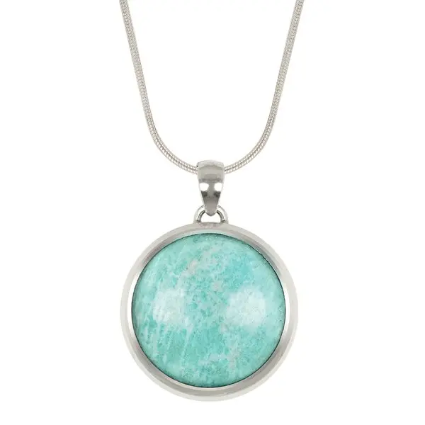 CHARLOTTE'S WEB JEWELLERY Amazonite Balance Sterling Silver Necklace - Blue