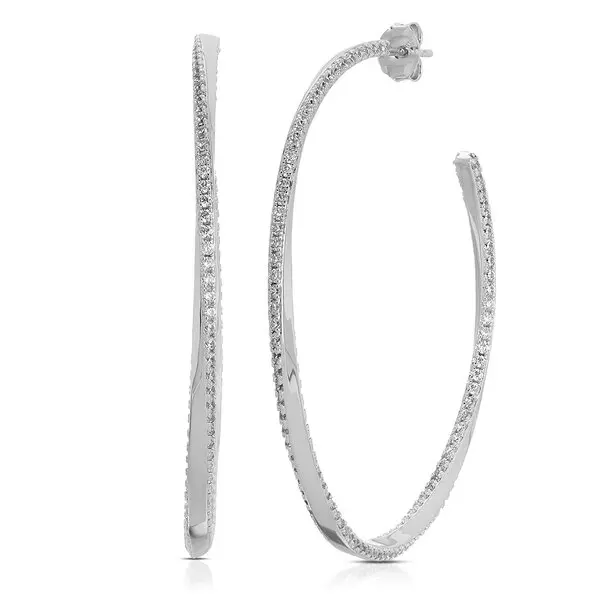 NATIVE GEM Twisted Hoops- Sterling Silver