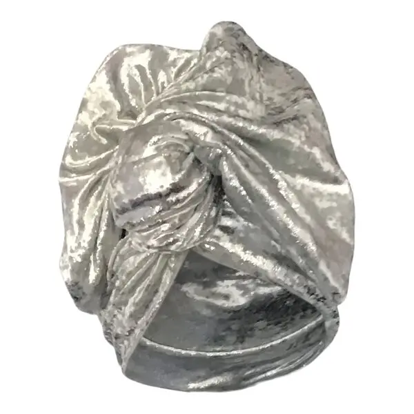 ROMER MILLINERY White / Silver Twisturban Turban - White/silver