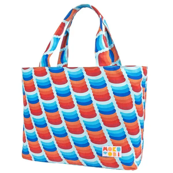MOKUYOBI Blue / Red Level Up Perfect Tote - Blue/red