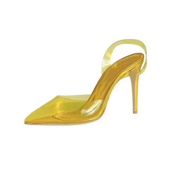 AETHRA SHOES Atea Transparent Slingback - Yellow