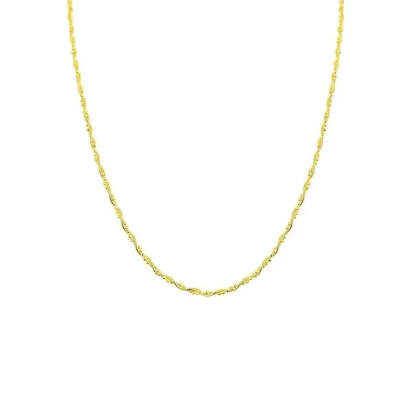 SPERO LONDON Twisted Beaded Sterling Silver Italian Chain Necklace - Gold