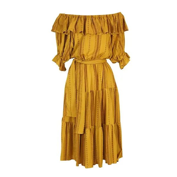 JENNAFER GRACE Saffron Veranda Dress - Orange