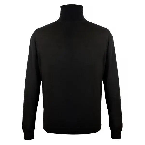 DAVID WEJ Harry Merino Wool Roll Neck Sweater - Black